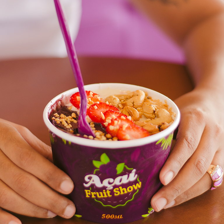 Açaí com Morango – Açaí Fruit Show – Simplesmente Apaixonados por Açaí